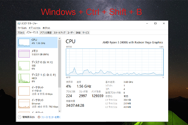 隠されたパワーの解放: Windows + Ctrl + Shift + B ショートカット