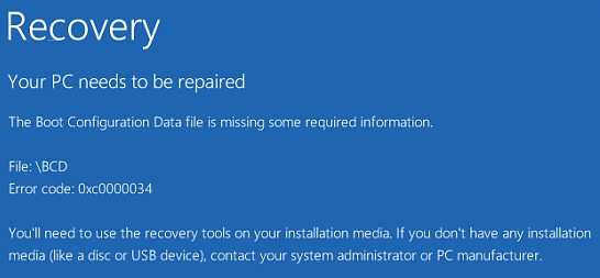 「The Boot Configuration Data file is missing」を修復する4つの方法 - MiniTool