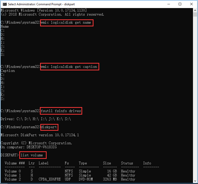 CMD C D USB MiniTool